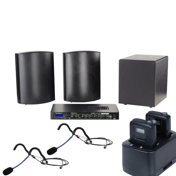 Medium Group Exercise Sound System with Two Digital Mics - Fitness ...